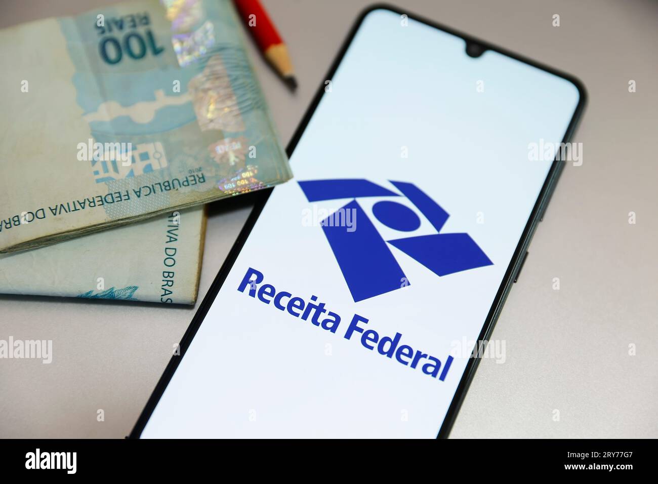 Minas Gerais, Brazil - September 28, 2023: smartphone screen with the ...