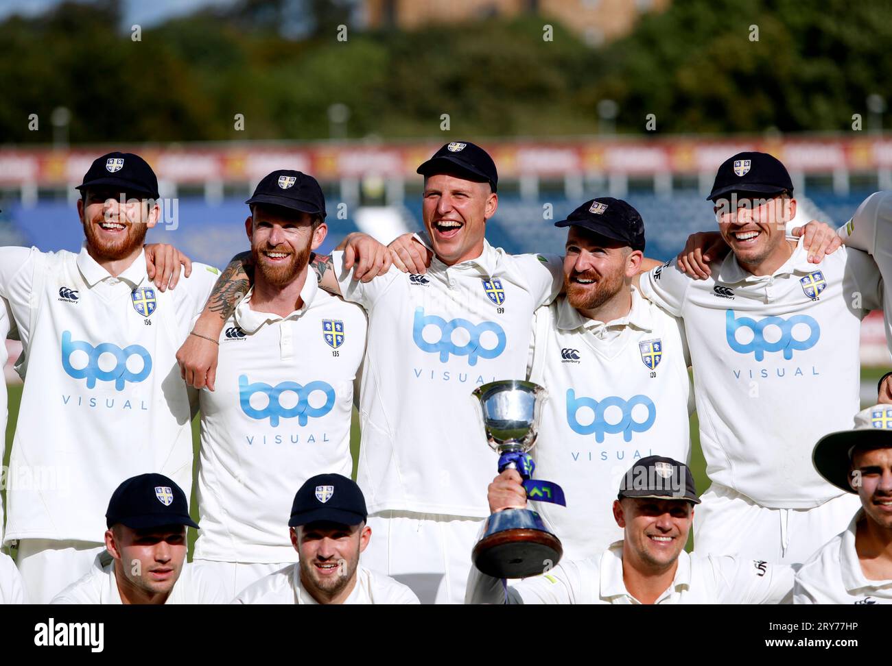 Durham's Michael Jones, Graham Clark, Brydon Carse, Ben Raine and Paul ...