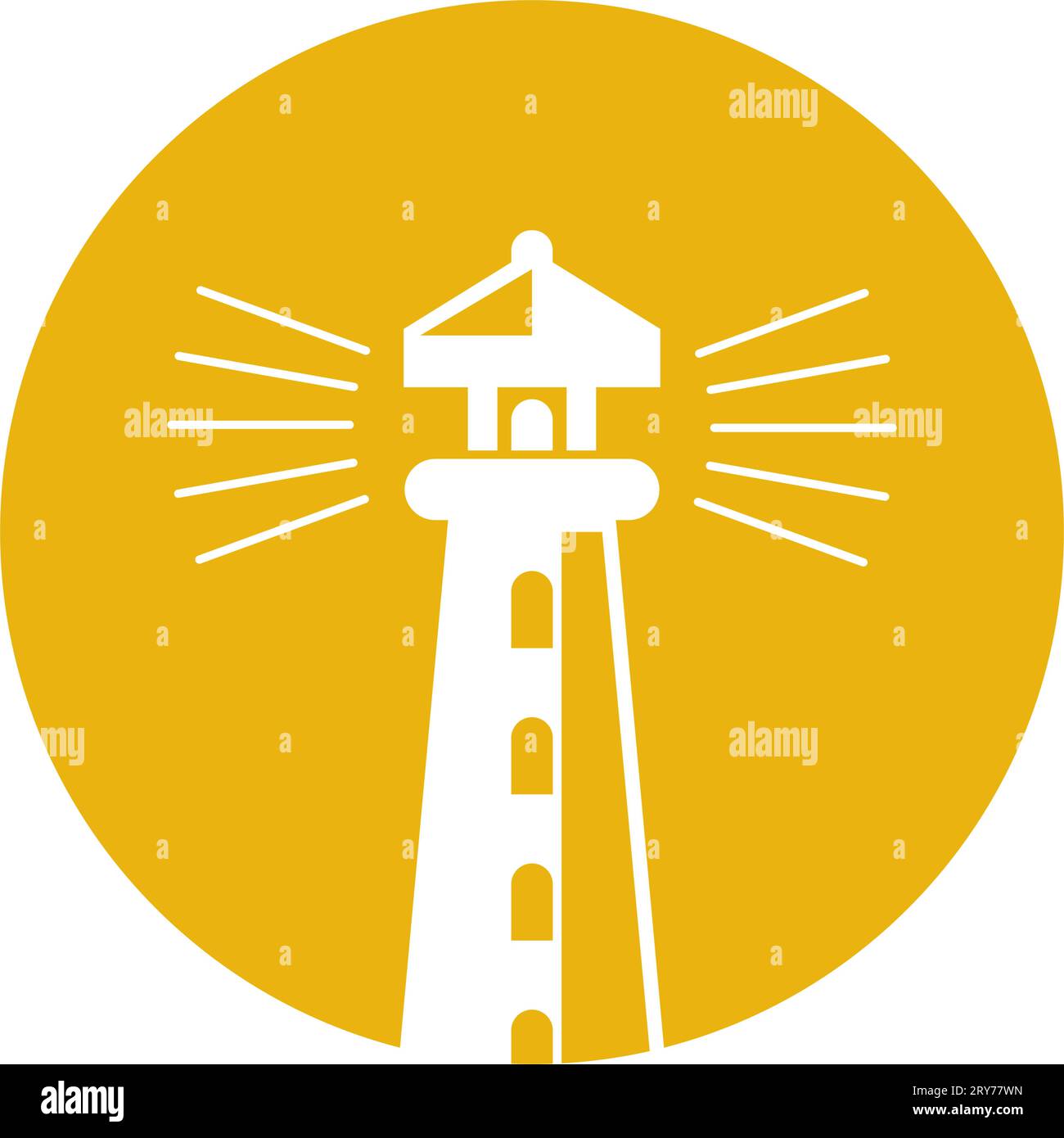 Lighthouse logo icon design illustration Stock Vector Image & Art - Alamy