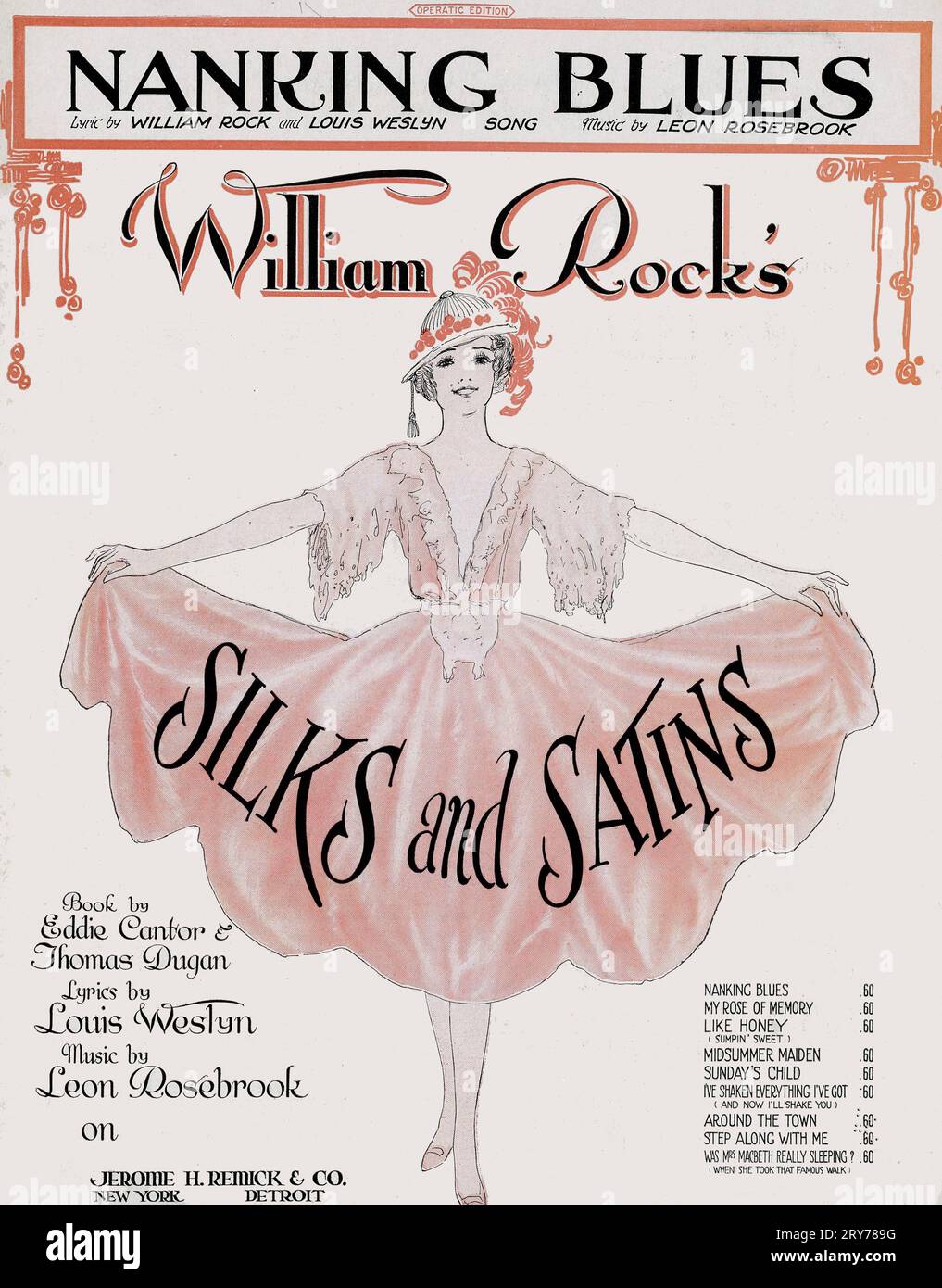 Cover for sheet music for Nanking blues - Lyrics by William Rock and ...