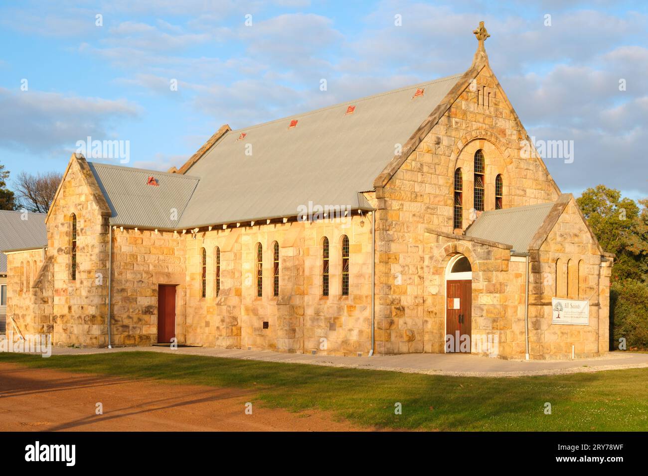 Steeply pitched gabled corrugated iron roof hi-res stock photography ...