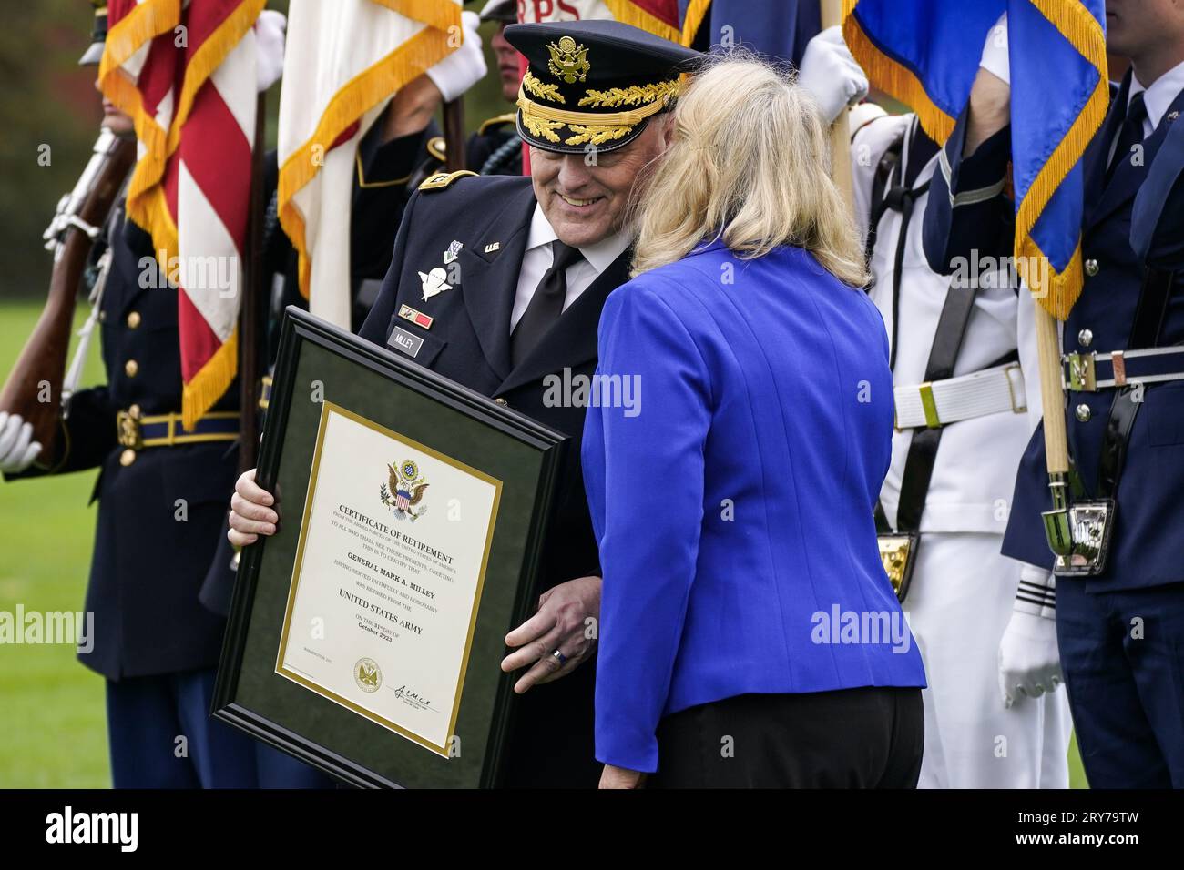 Arlington, USA. 29th Sep, 2023. General Mark A. Milley holds a ...