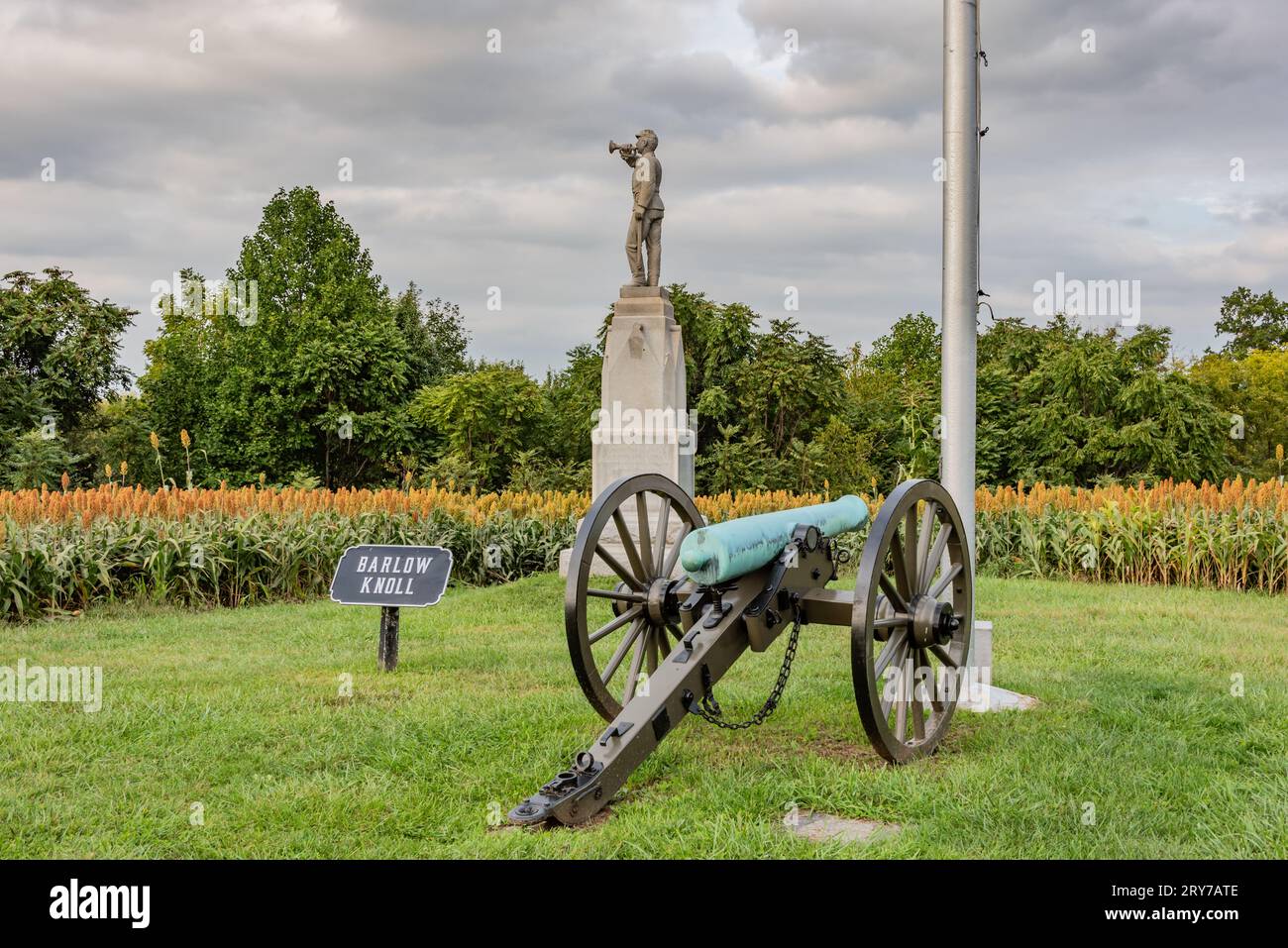 Early Autumn on Barlow Knoll, Gettysburg Pennsylvania USA Stock Photo ...