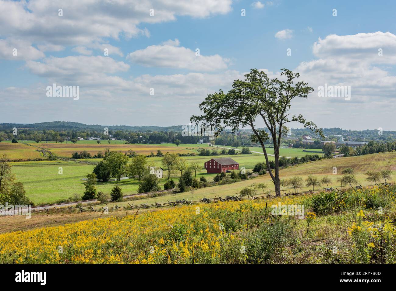 The McLean Farm on a Sunny Autumn Afternoon, Gettysburg Pennsylvania ...