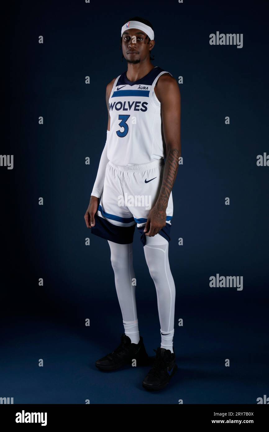 Minnesota Timberwolves forward Jaden McDaniels (3) poses for a photo ...