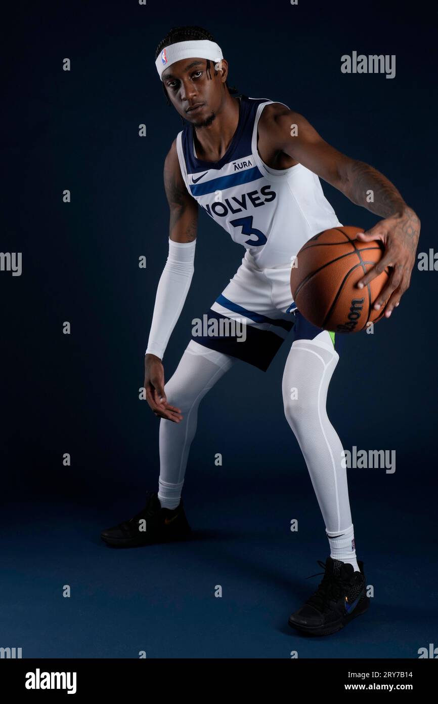 Minnesota Timberwolves forward Jaden McDaniels (3) poses for a photo ...