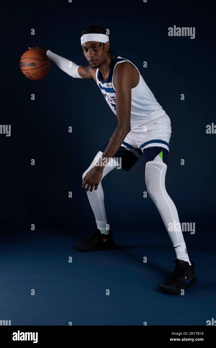 Minnesota Timberwolves forward Jaden McDaniels (3) poses for a photo ...