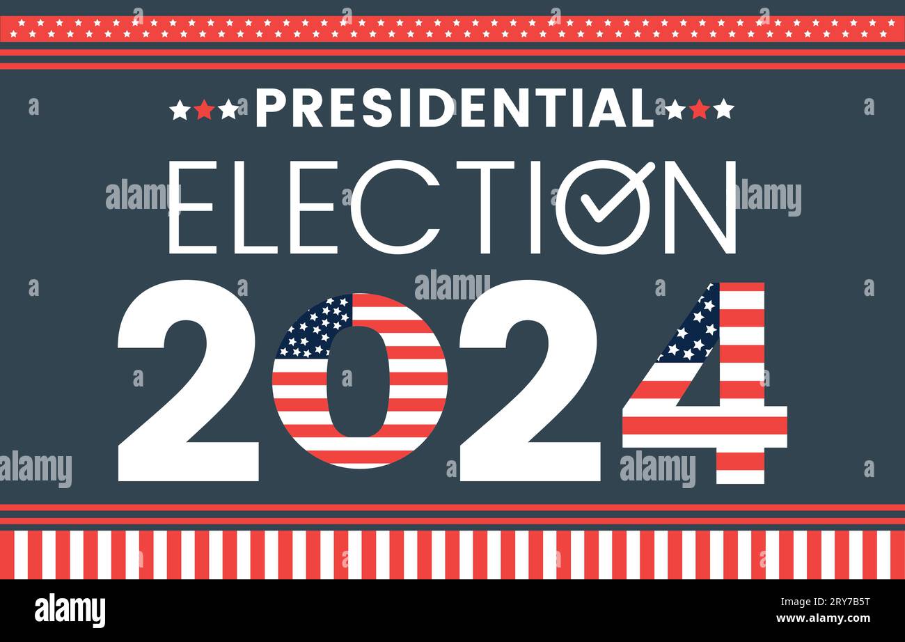 Presidential USA Election Banner for year 2024. American Election ...