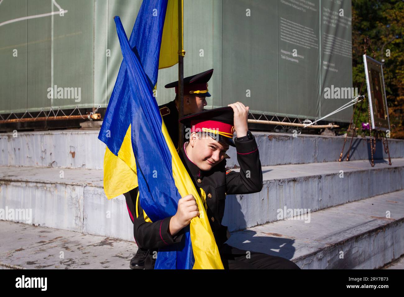 KYIV, UKRAINE - SEPTEMBER 29, 2023 - Students of the 23 Cadet Corps ...