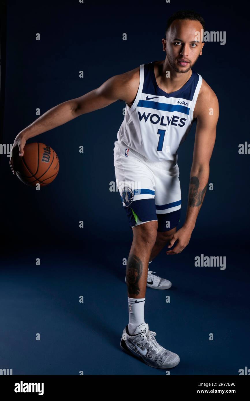 Minnesota Timberwolves forward Kyle Anderson (1) poses for a photo during the NBA basketball ...