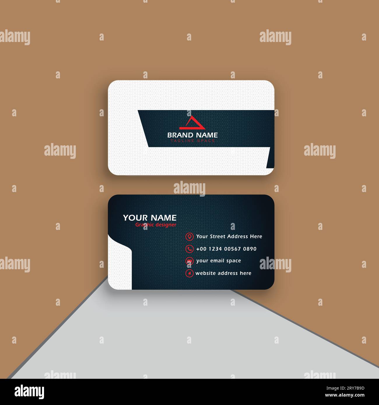 business card template design, visiting card for corporate identity ...