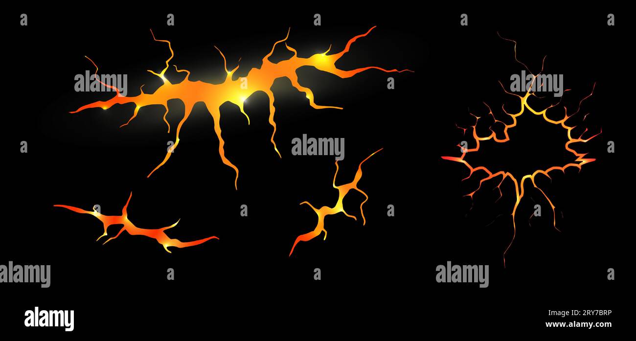 Lava crack. Earthquake and ground cracks, hole effect, craquelure and ...