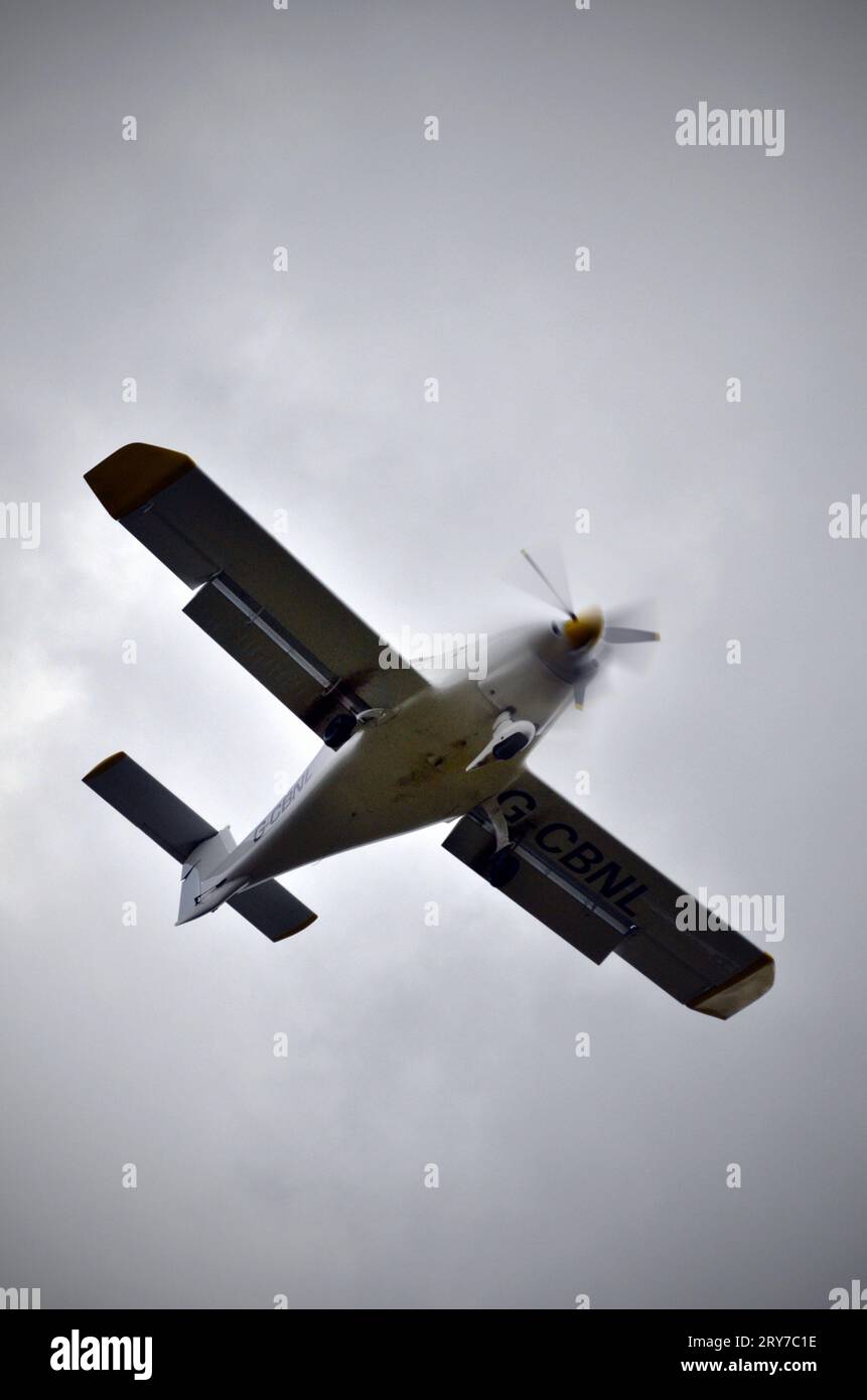 private light aircraft coming in to land suffolk england Stock Photo ...