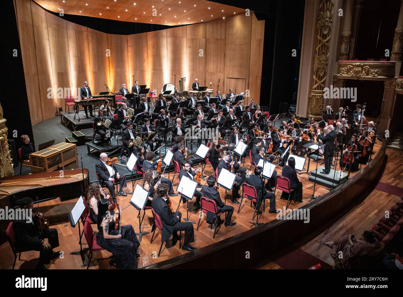 Rio De Janeiro. 28th Sep, 2023. Members of Brazilian Symphony Orchestra ...