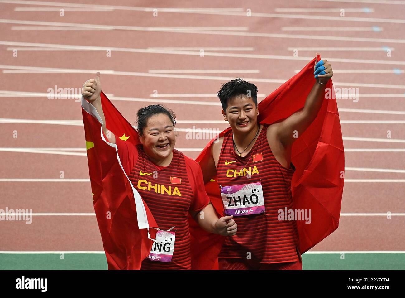 Hangzhou, China's Zhejiang Province. 29th Sep, 2023. Gold medalist Wang ...