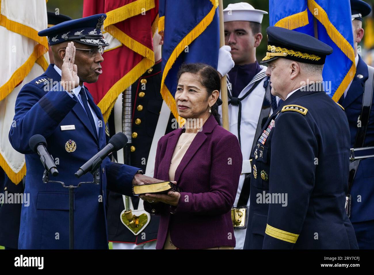 Arlington, USA. 29th Sep, 2023. General Charles Q. Brown, Jr., is ...