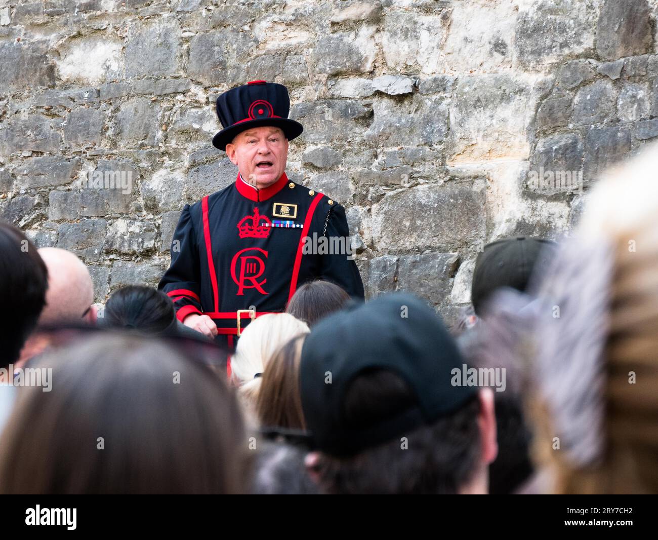 London, England, june 15 2023: Yeoman in the Tower of London in uniform ...