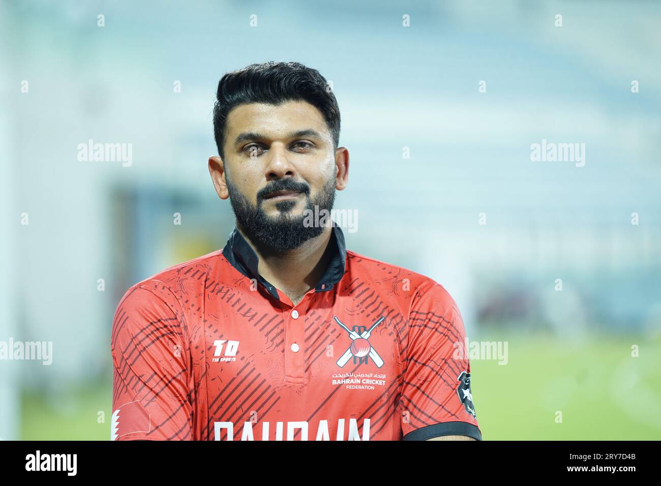 Umer Toor captain of Bahrain cricket and hailing from Paksitan Stock ...