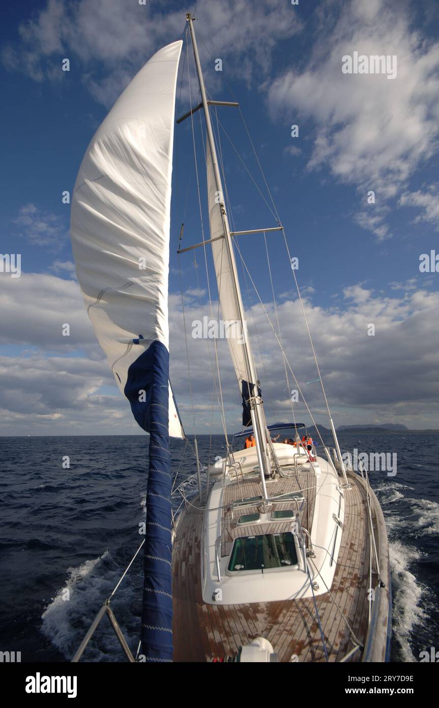 Sailing ship underway Stock Photo - Alamy