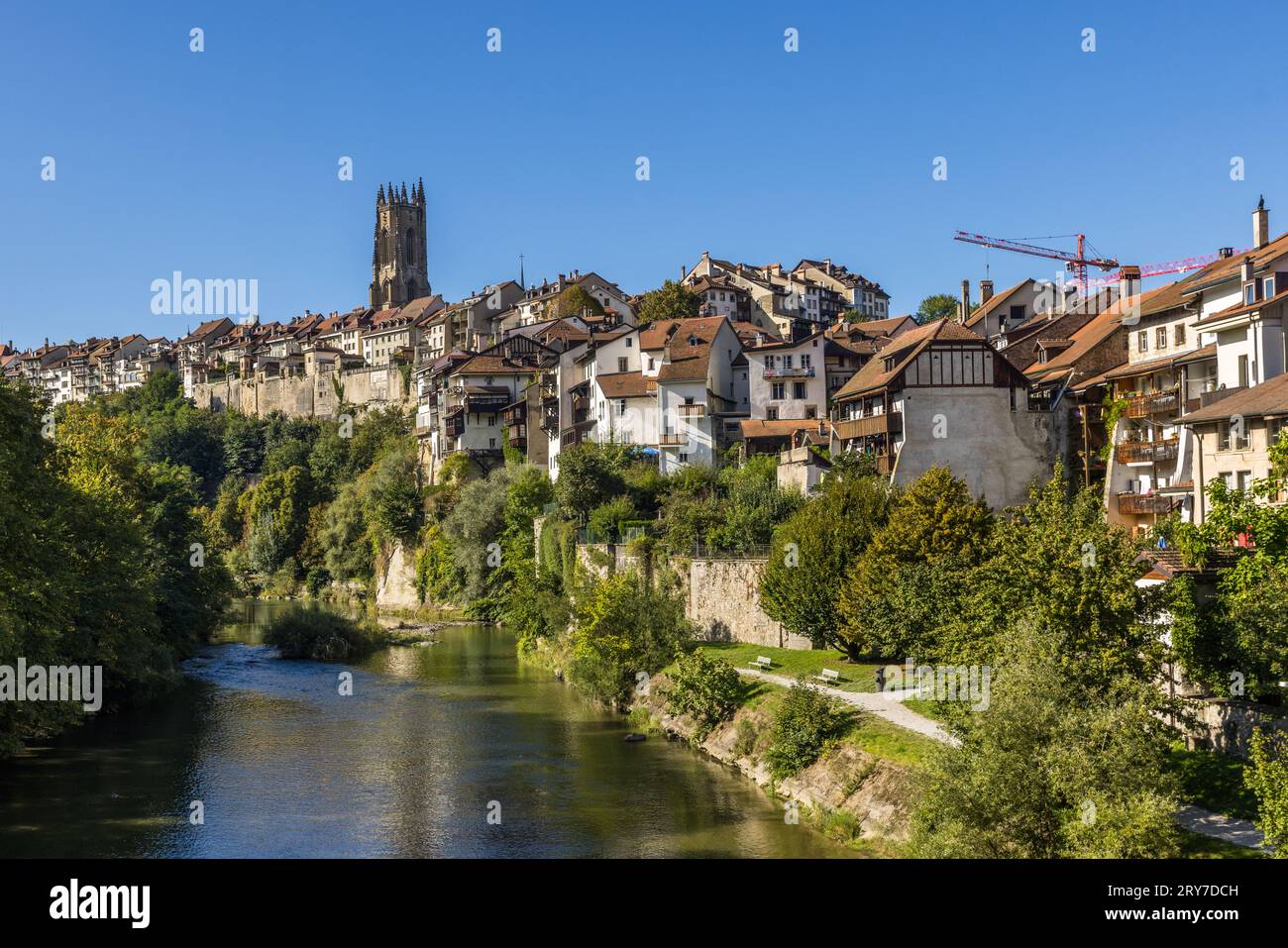 Cityscape of Fribourg - Freiburg, Switzerland Stock Photo - Alamy