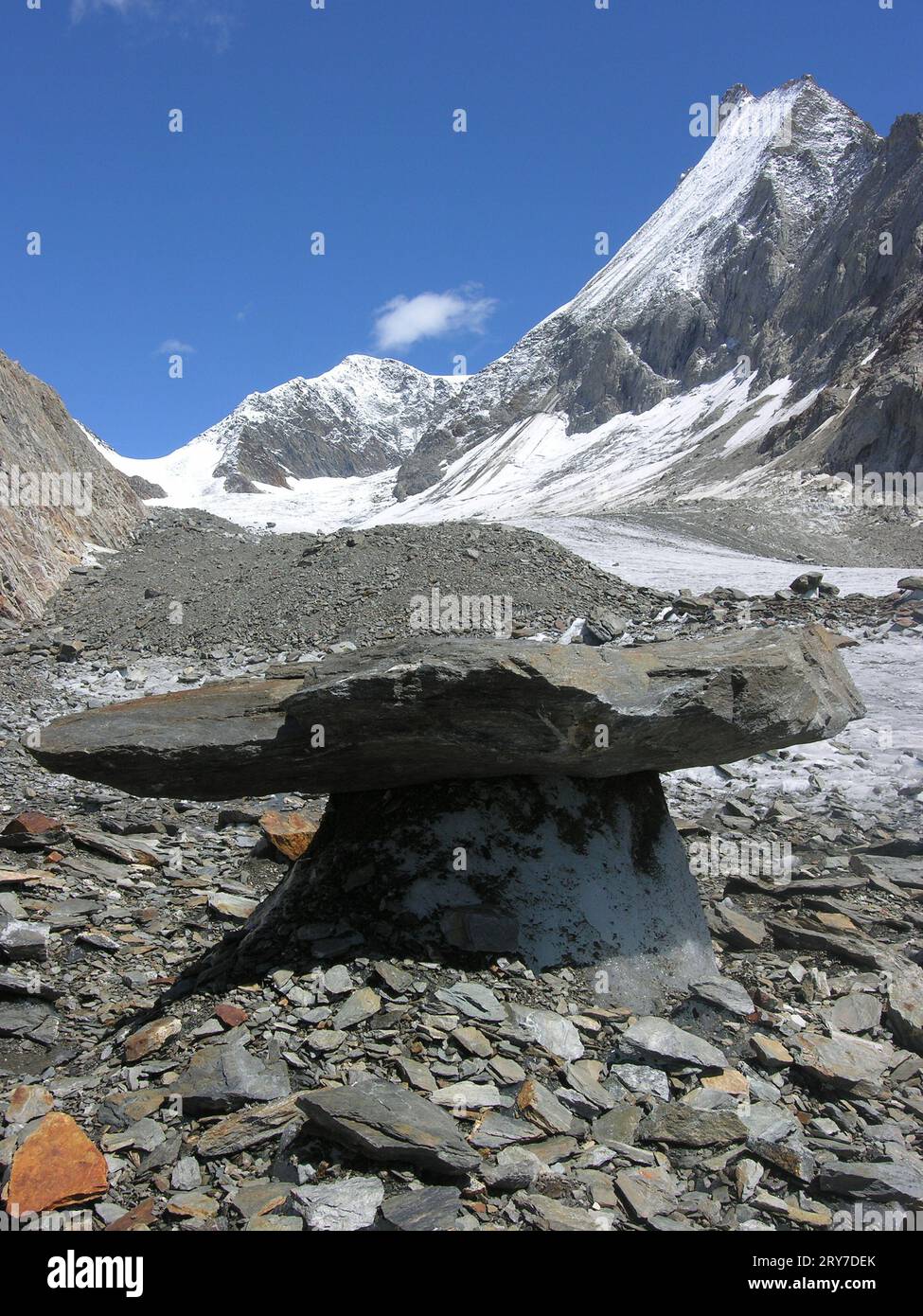 Glacier table on Konkordiaplatz Stock Photo - Alamy