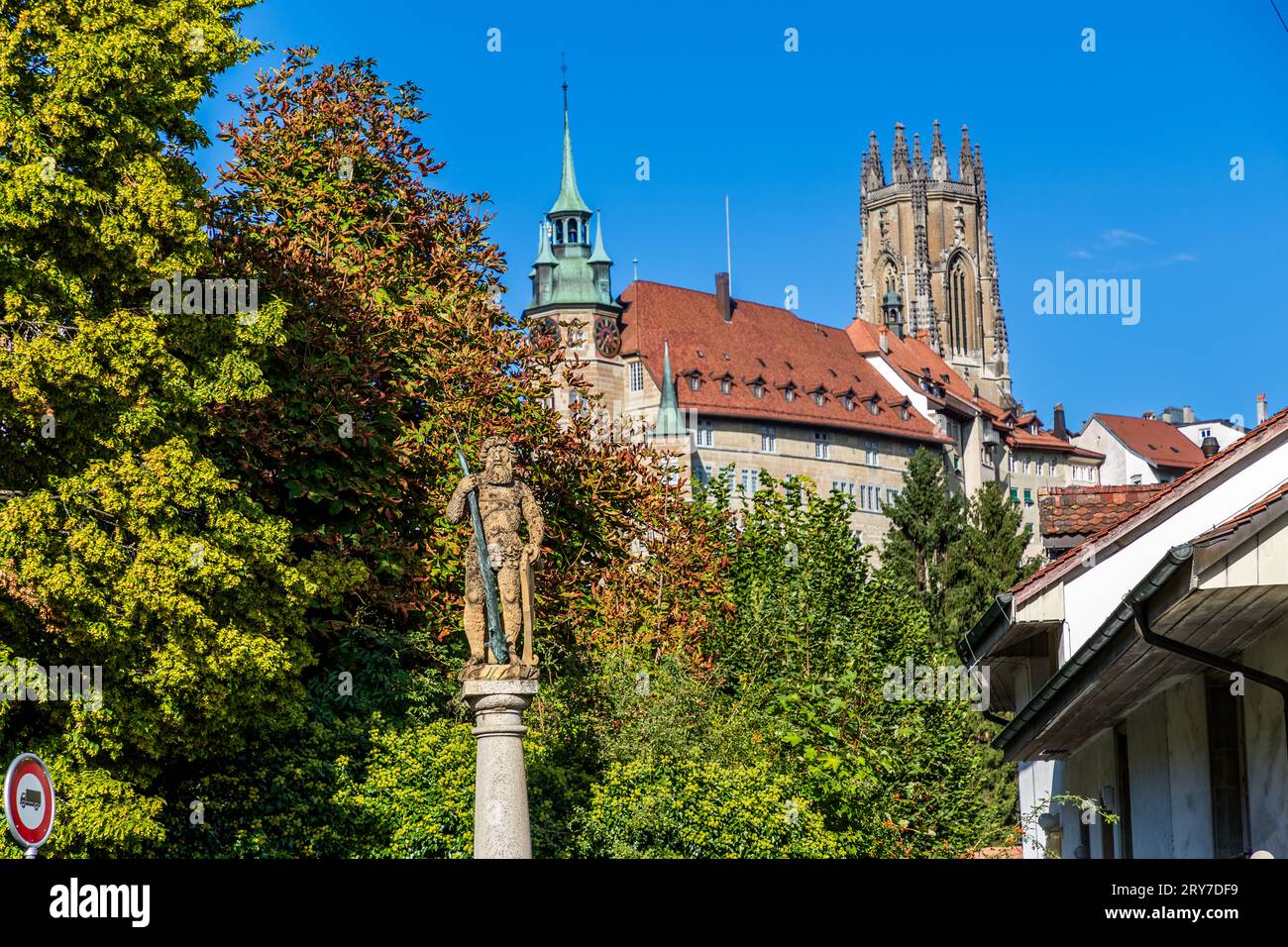 Cityscape of Fribourg - Freiburg, Switzerland Stock Photo - Alamy
