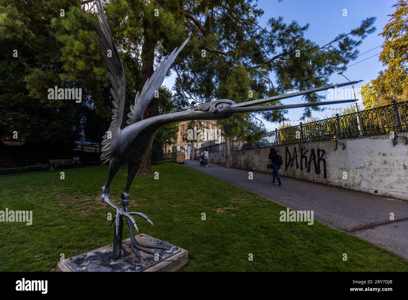 "The Crane" by the Italian blacksmith Aldo Albizzati represents the ...