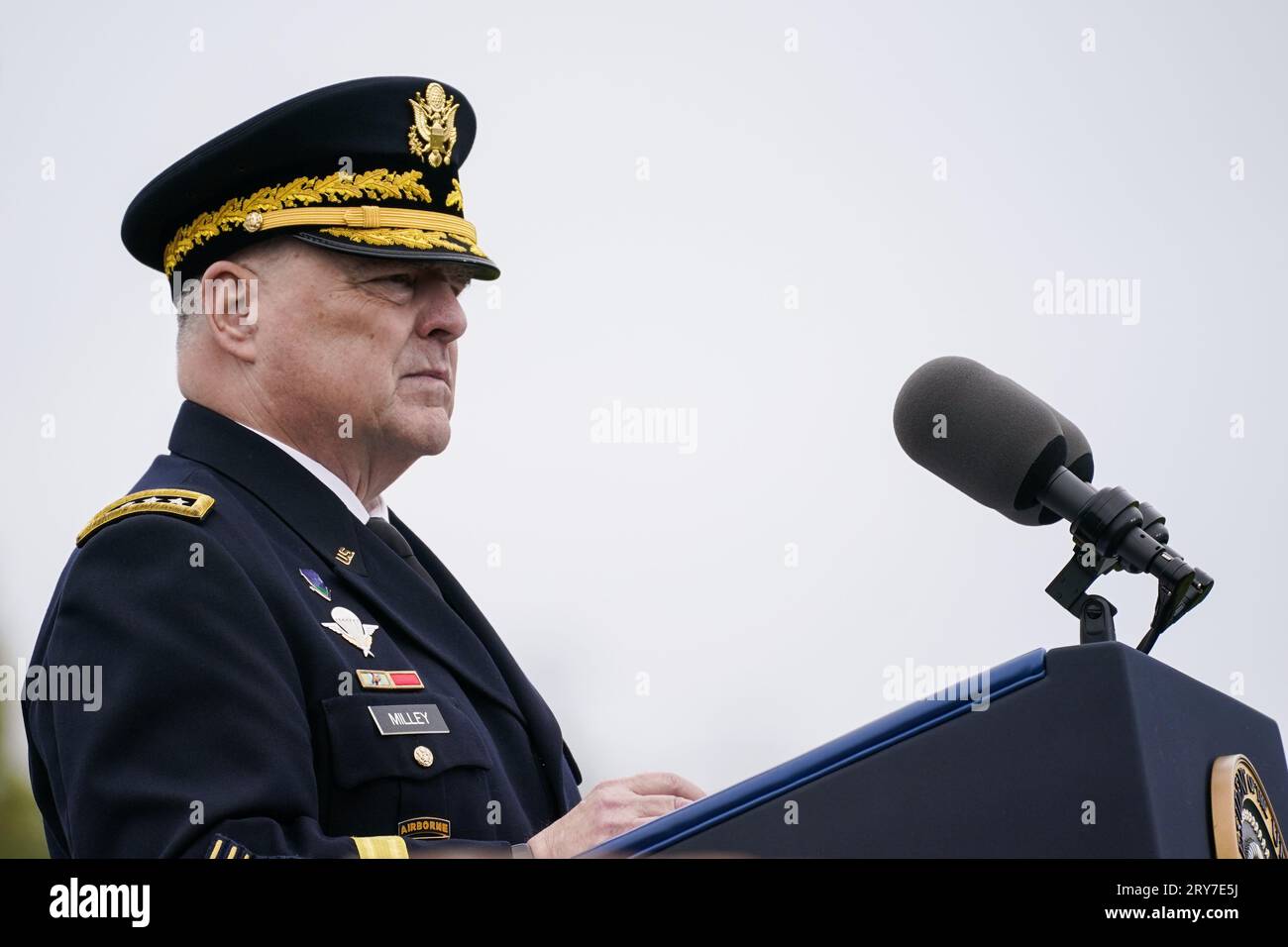 Arlington, USA. 29th Sep, 2023. General Mark A. Milley speaks during a ...
