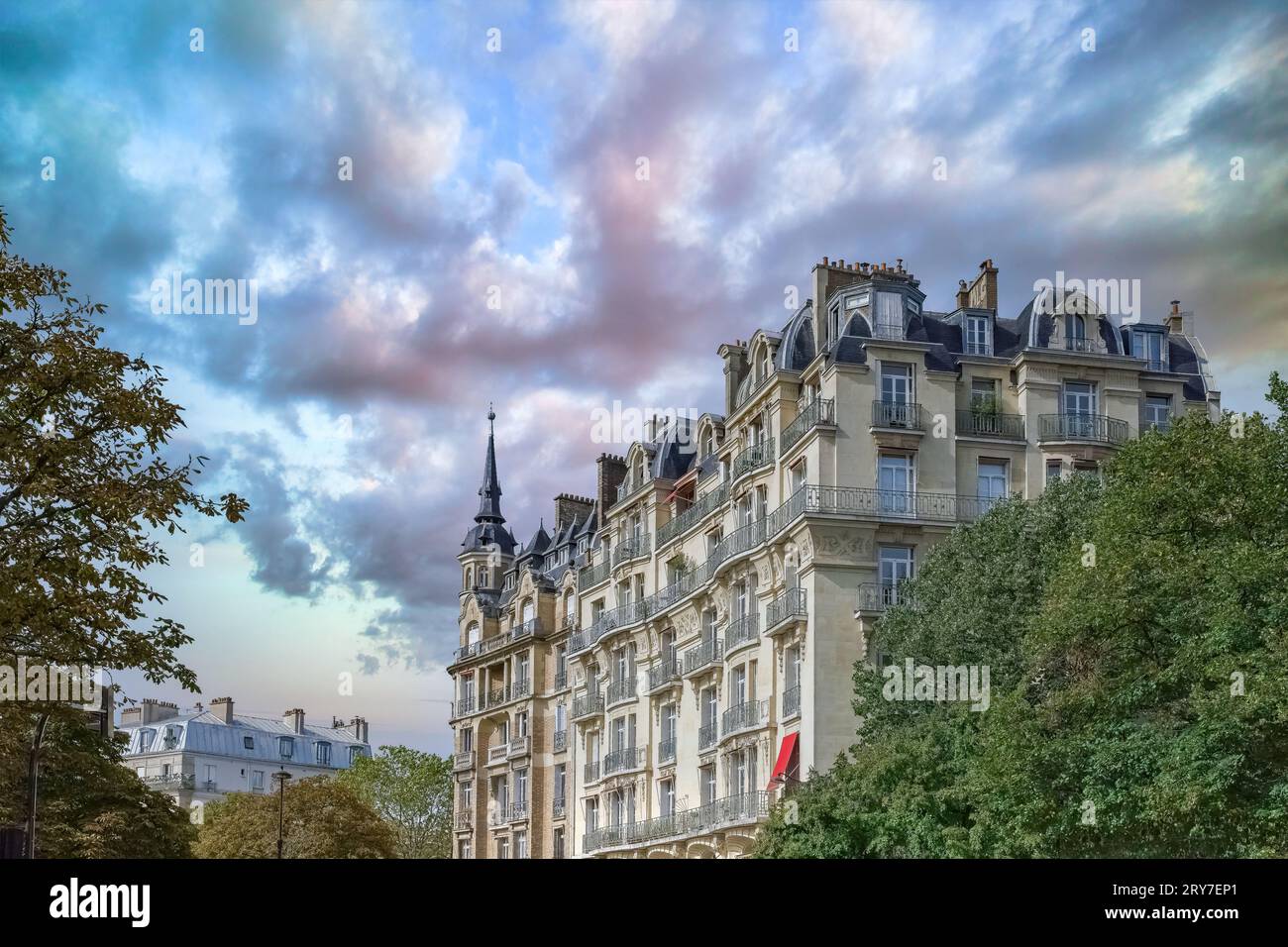 Paris, beautiful haussmann buildings, place de la Nation in the 11e ...
