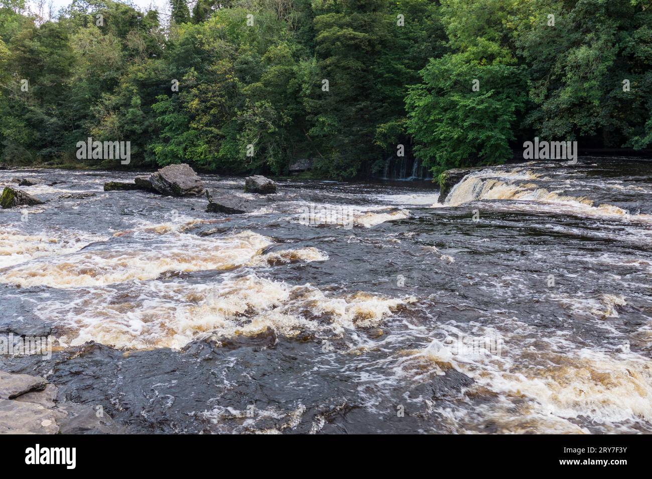 Aysgarth Falls on the River Ure in the Yorkshire Dales National Park ...