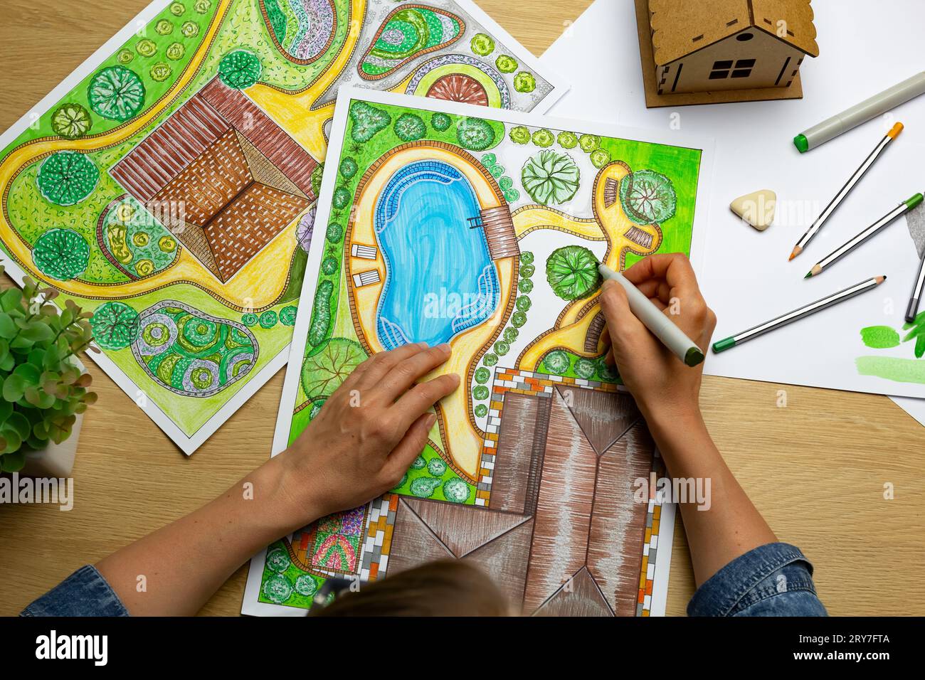 Sketch landscape plan hi-res stock photography and images - Alamy