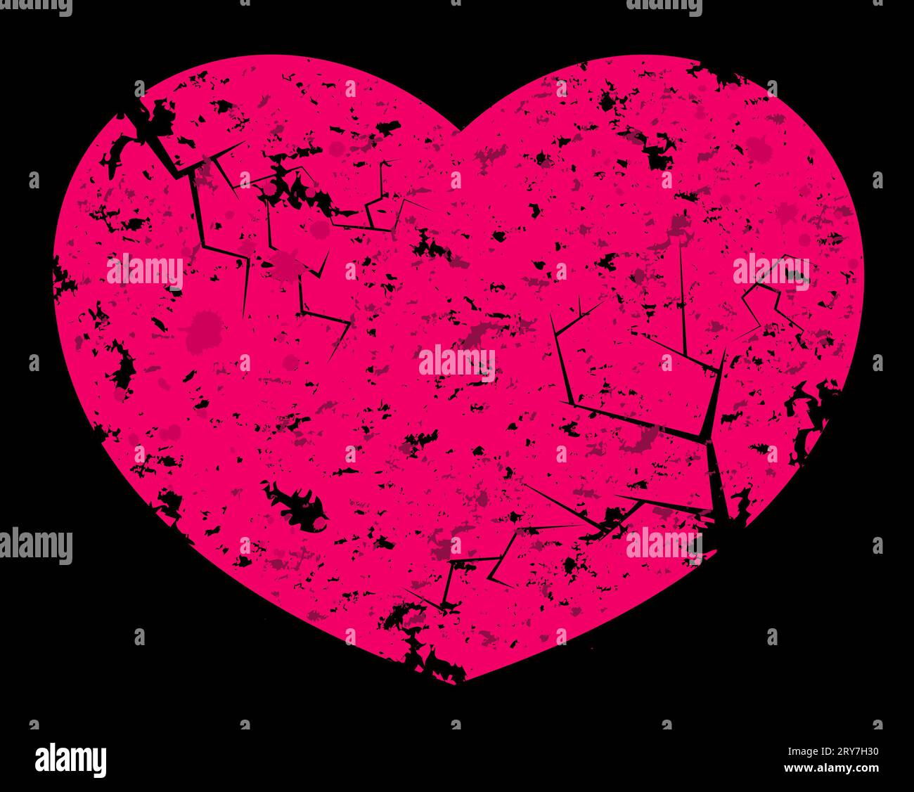 Heart with cracks Stock Photo - Alamy