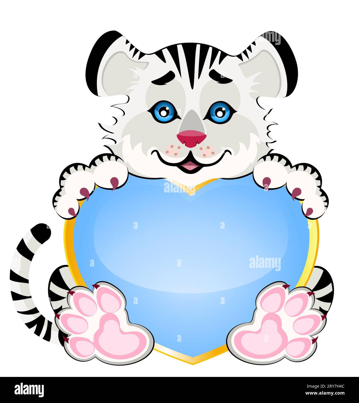 Little tiger with heart Stock Photo - Alamy