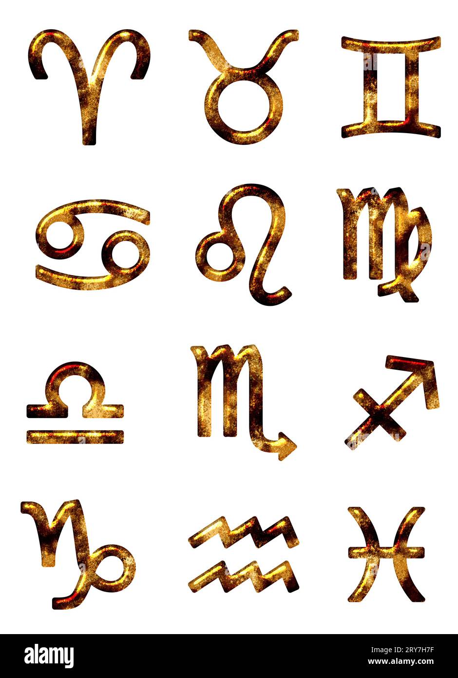 Zodiac signs set on Cut Out Stock Images & Pictures - Alamy