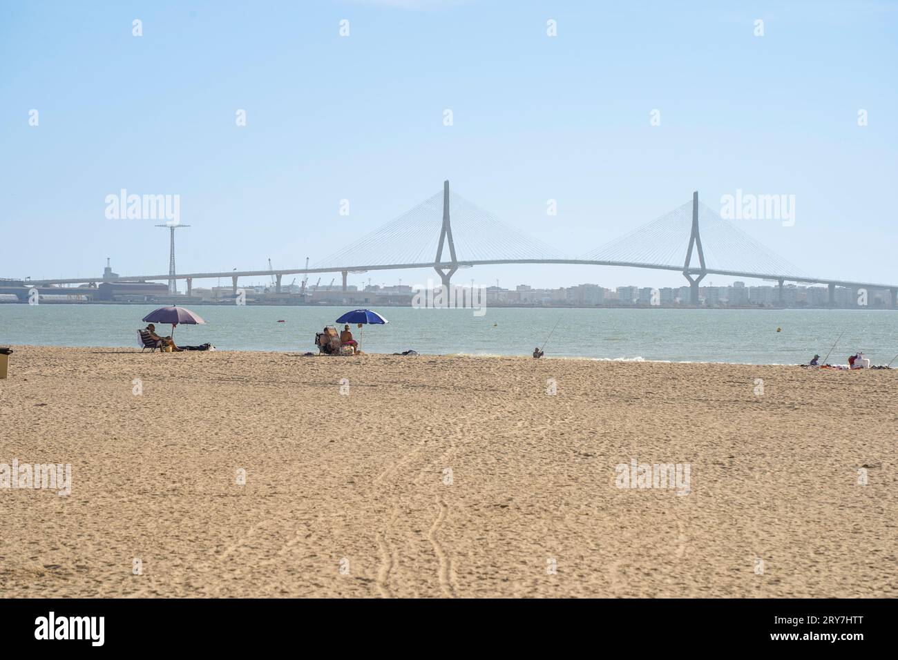 Beach at Puerto Santa Maria, with bridge Constitution of 1812 Bridge ...
