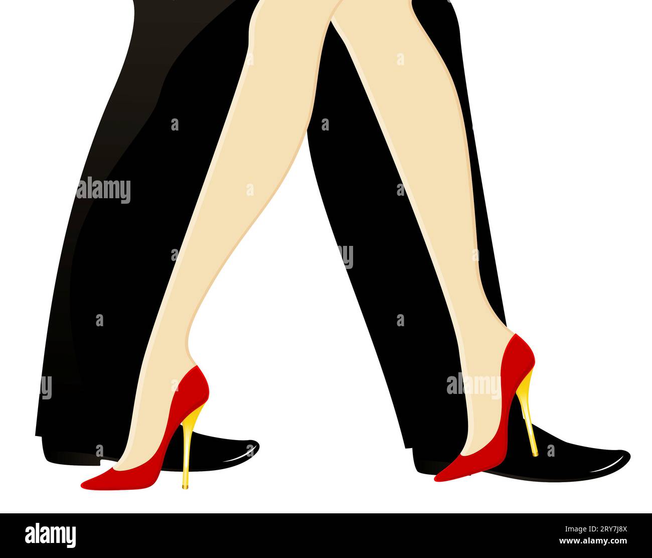 Legs dance a tango Stock Photo - Alamy