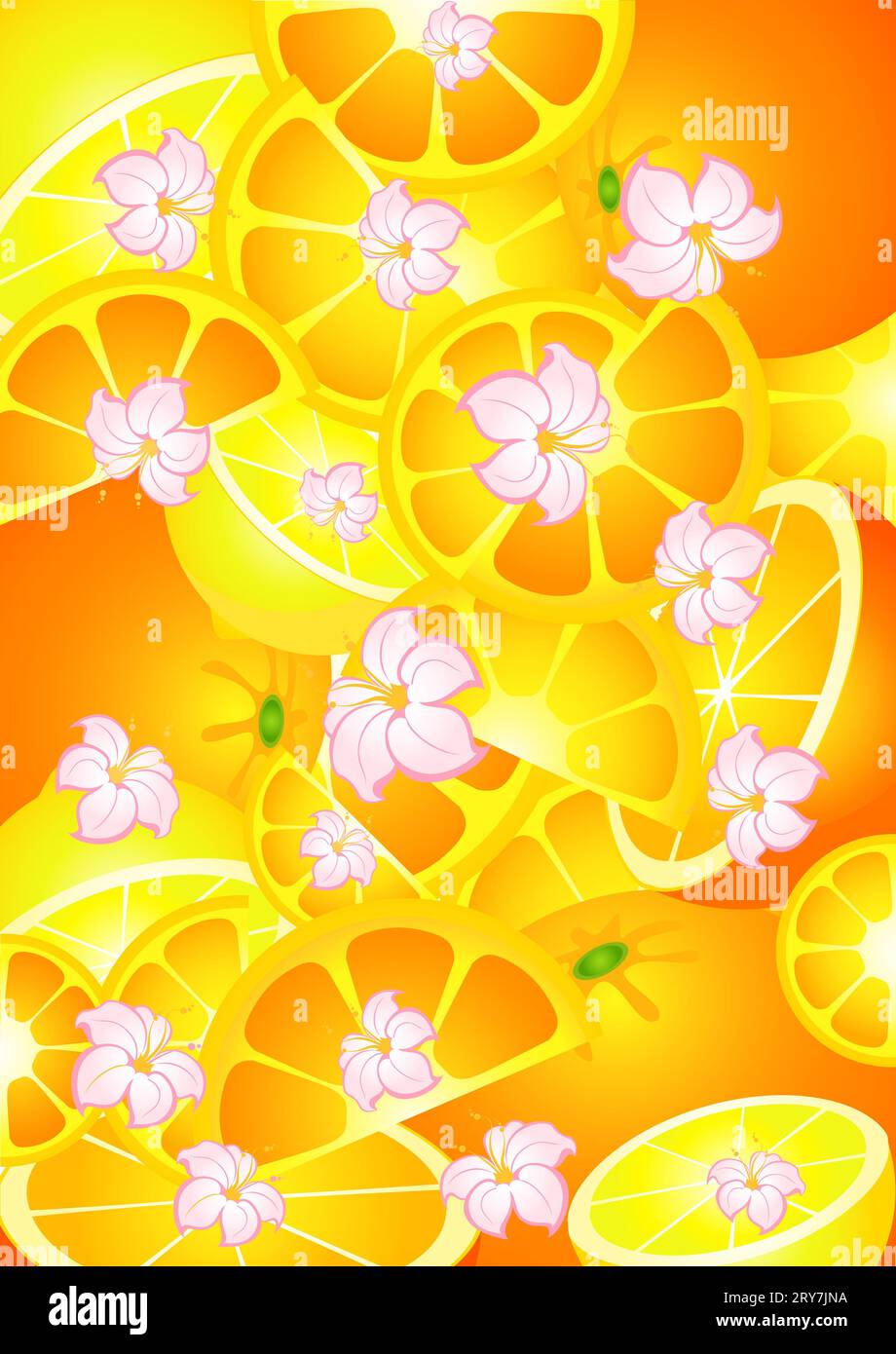 Fruit with flower Stock Photo - Alamy