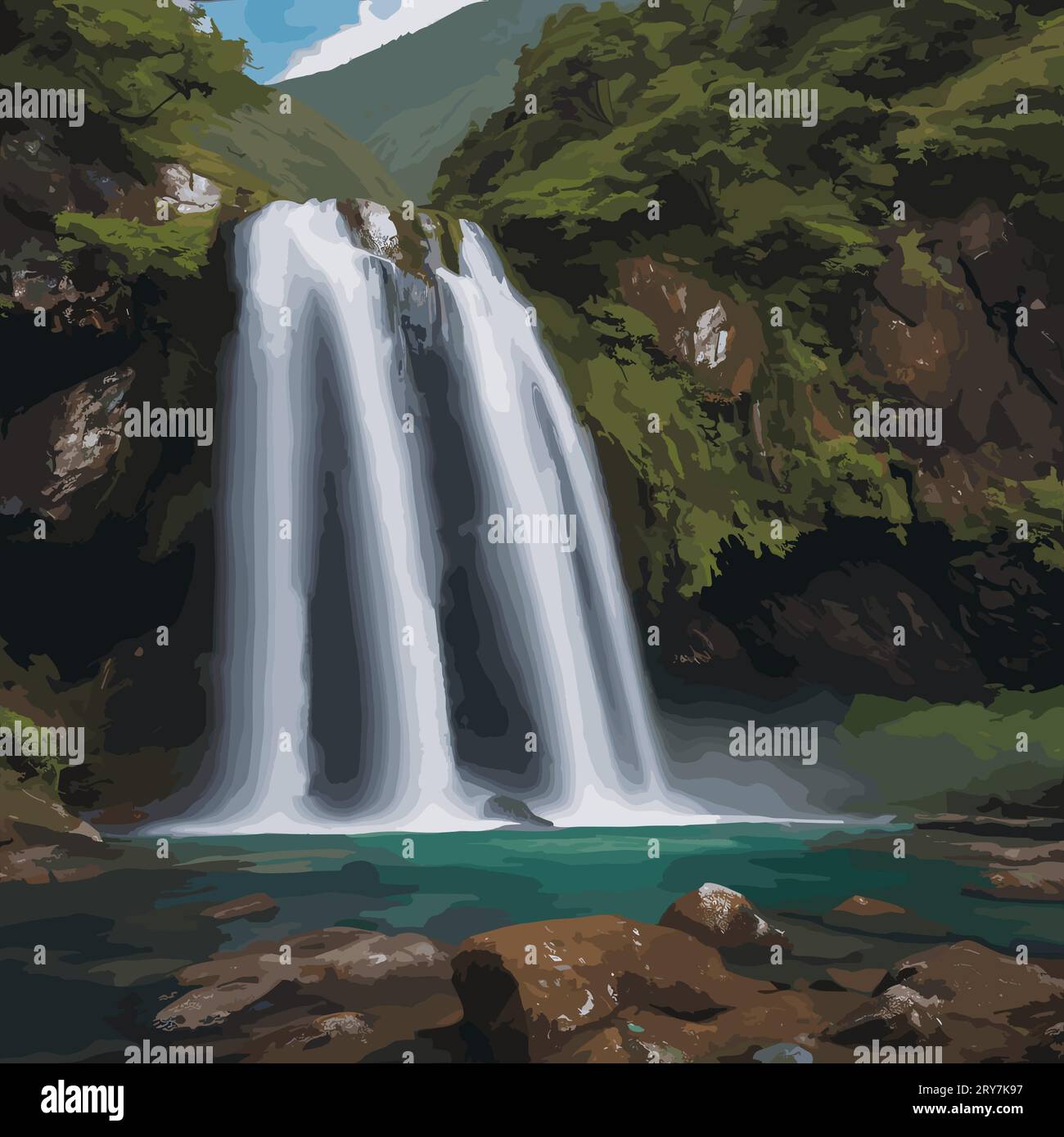 Water falls from mountains hi-res stock photography and images - Alamy