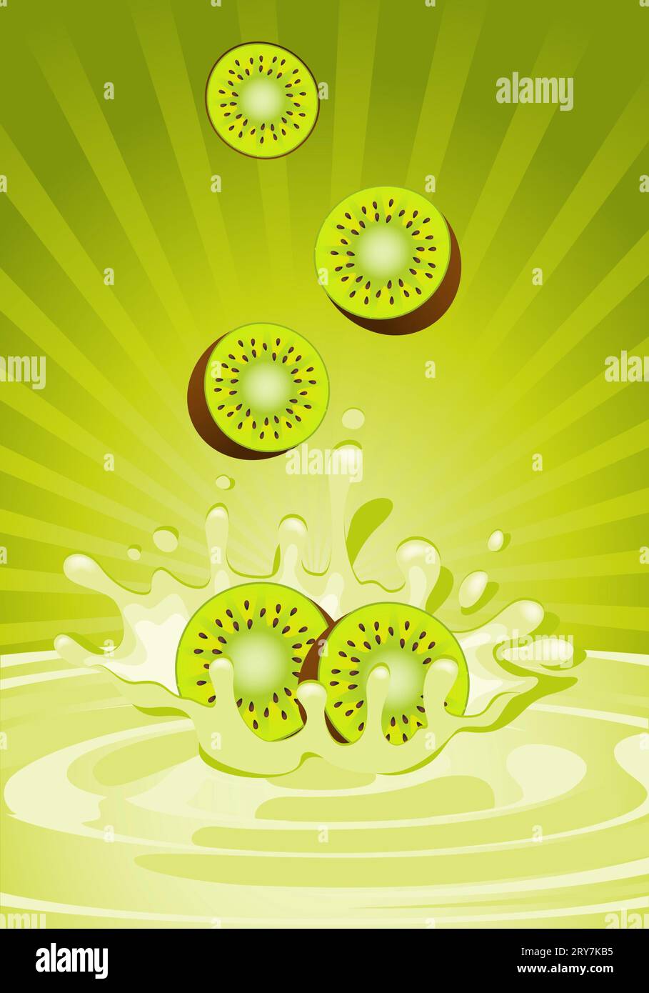 Kiwi in yoghurt Stock Photo - Alamy