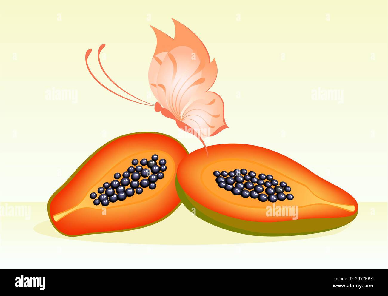 Papaya colour hi-res stock photography and images - Alamy