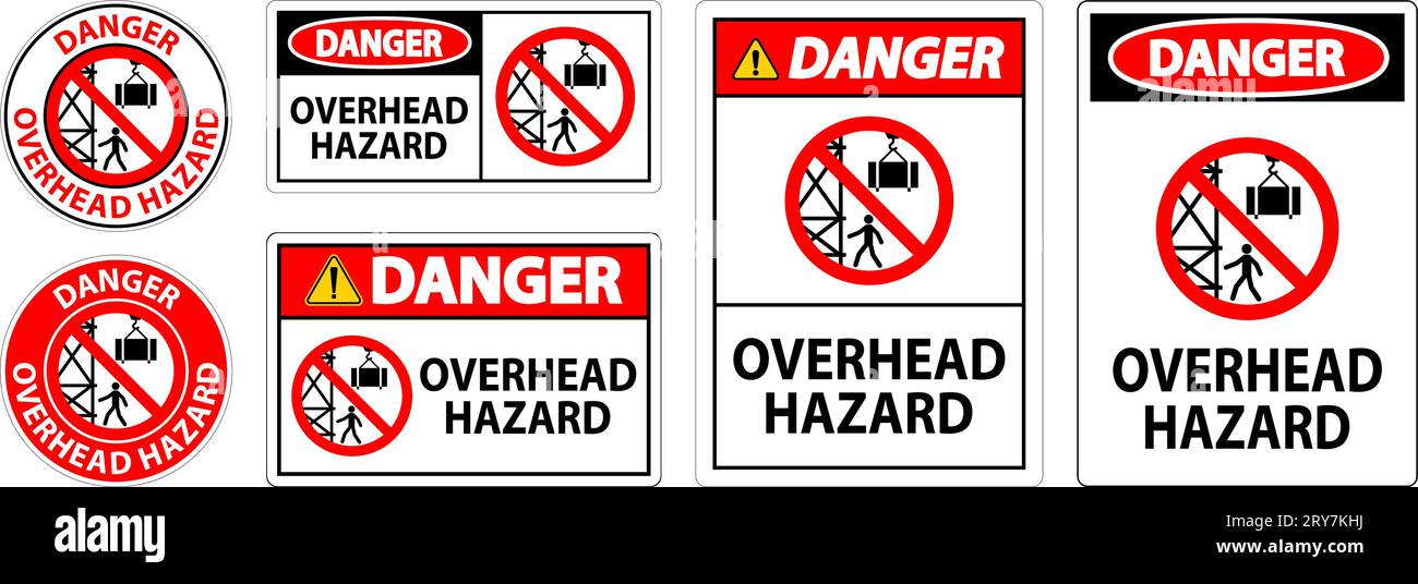 Danger Sign Overhead Hazard Stock Vector Image & Art - Alamy Danger Sign Overhead Hazard Stock Vector Image & Art - Alamy