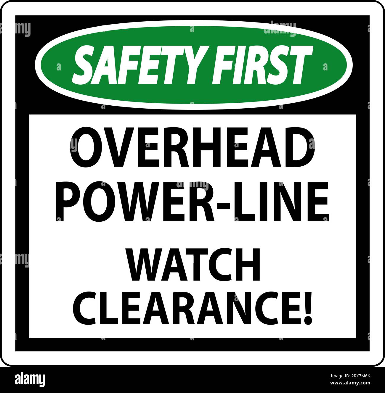 Safety first sign electrical lines hi-res stock photography and images ...