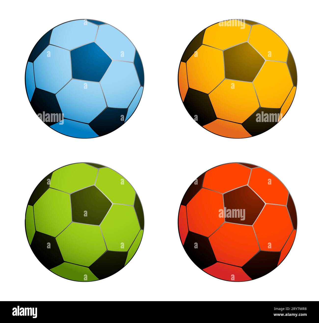 Isolated colored soccer ball hi-res stock photography and images - Alamy
