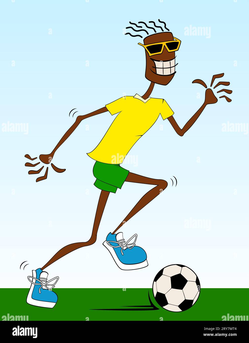 Cartoon american football ball man hi-res stock photography and images ...