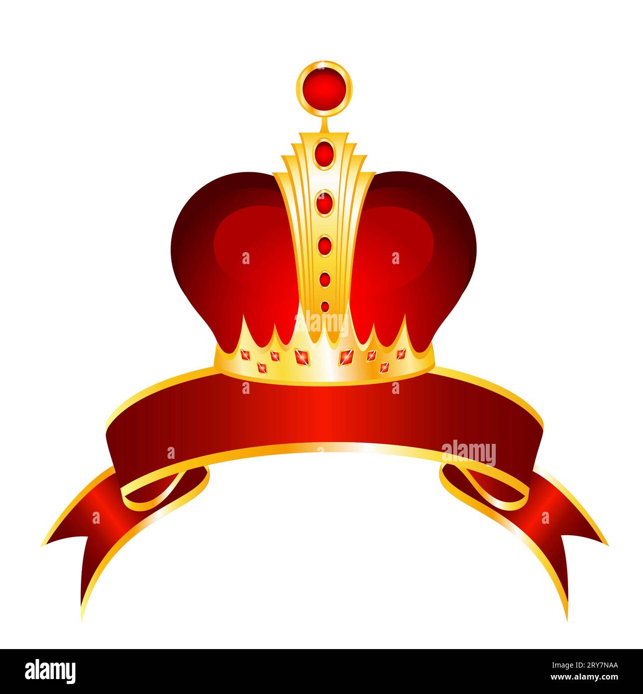 Red and gold crown Cut Out Stock Images & Pictures - Alamy