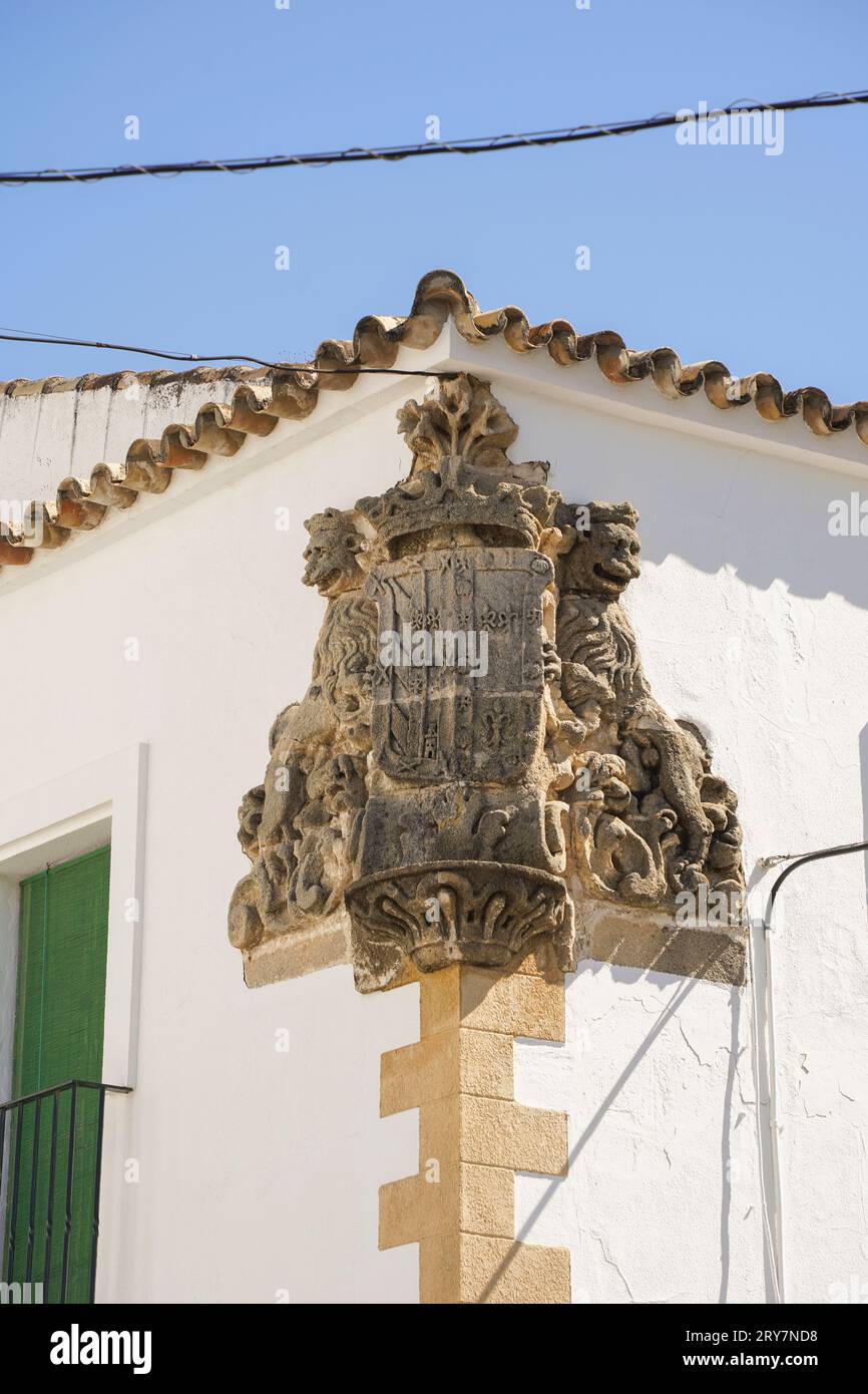 Weapon shields on corner of houses in Puerto santa maria, Cadiz, Spain ...