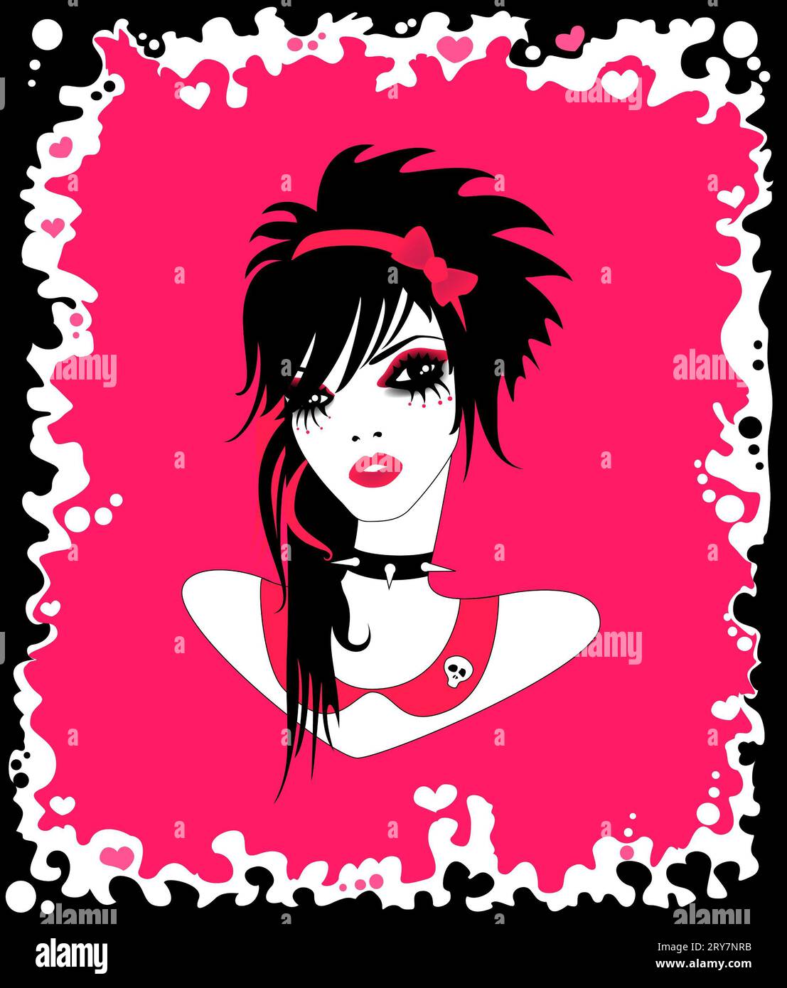 Beautiful girl-queen of emo Stock Photo - Alamy