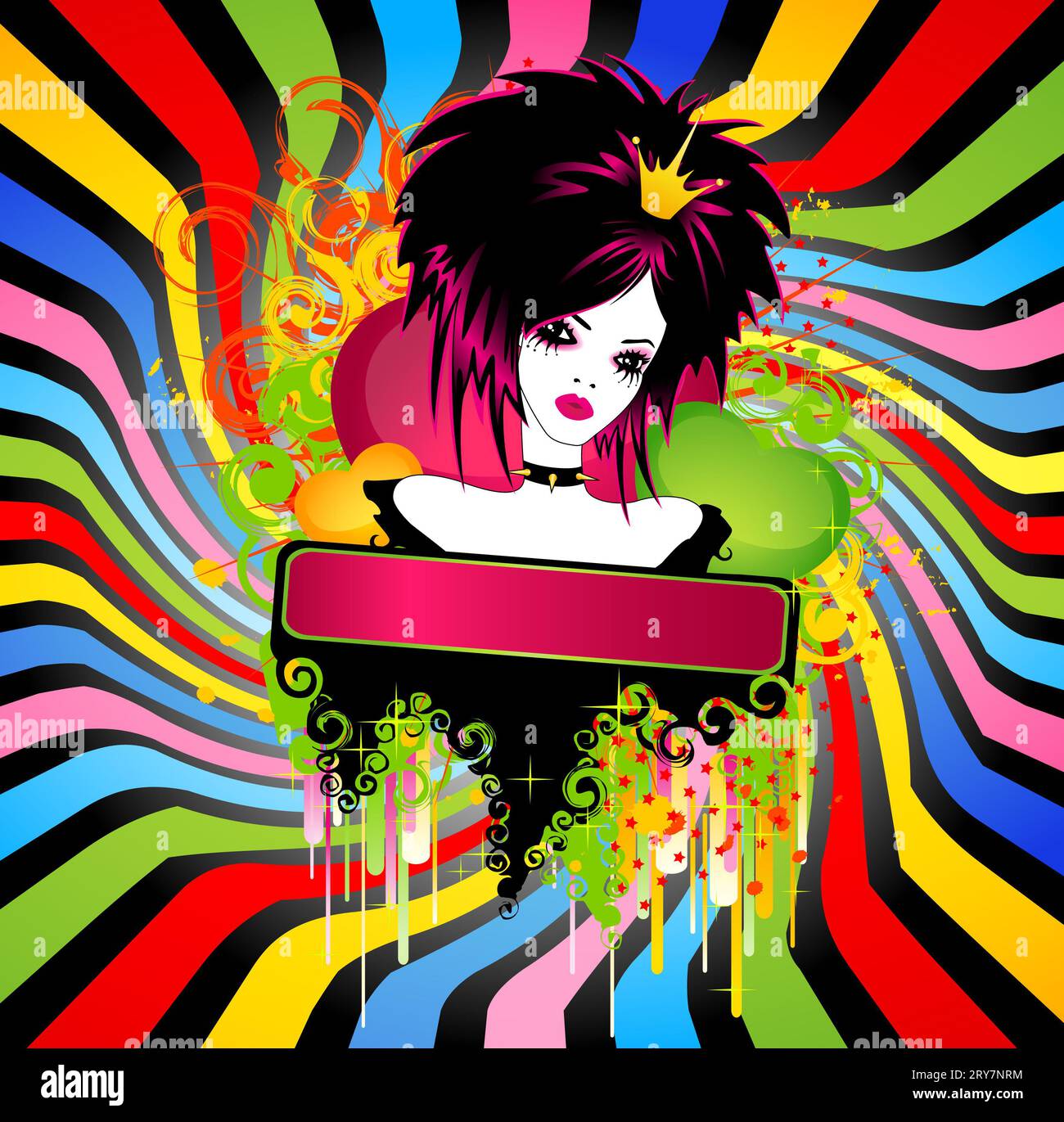 Beautiful girl-queen of emo Stock Photo - Alamy