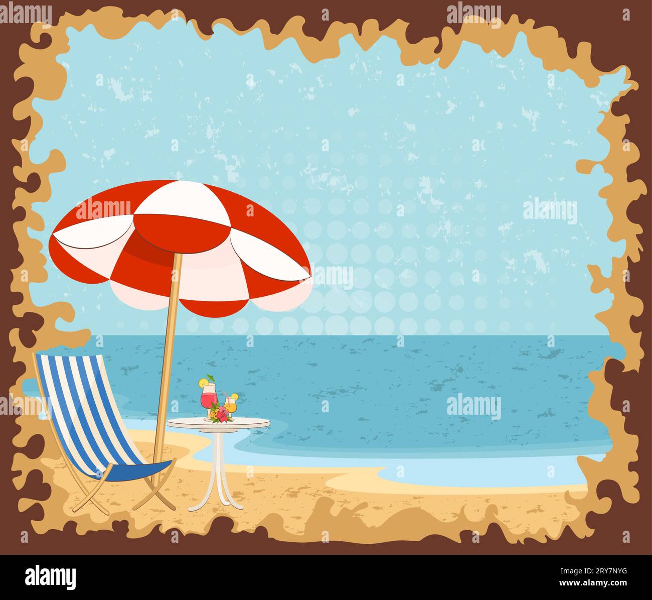 Summer beach artwork hi-res stock photography and images - Alamy