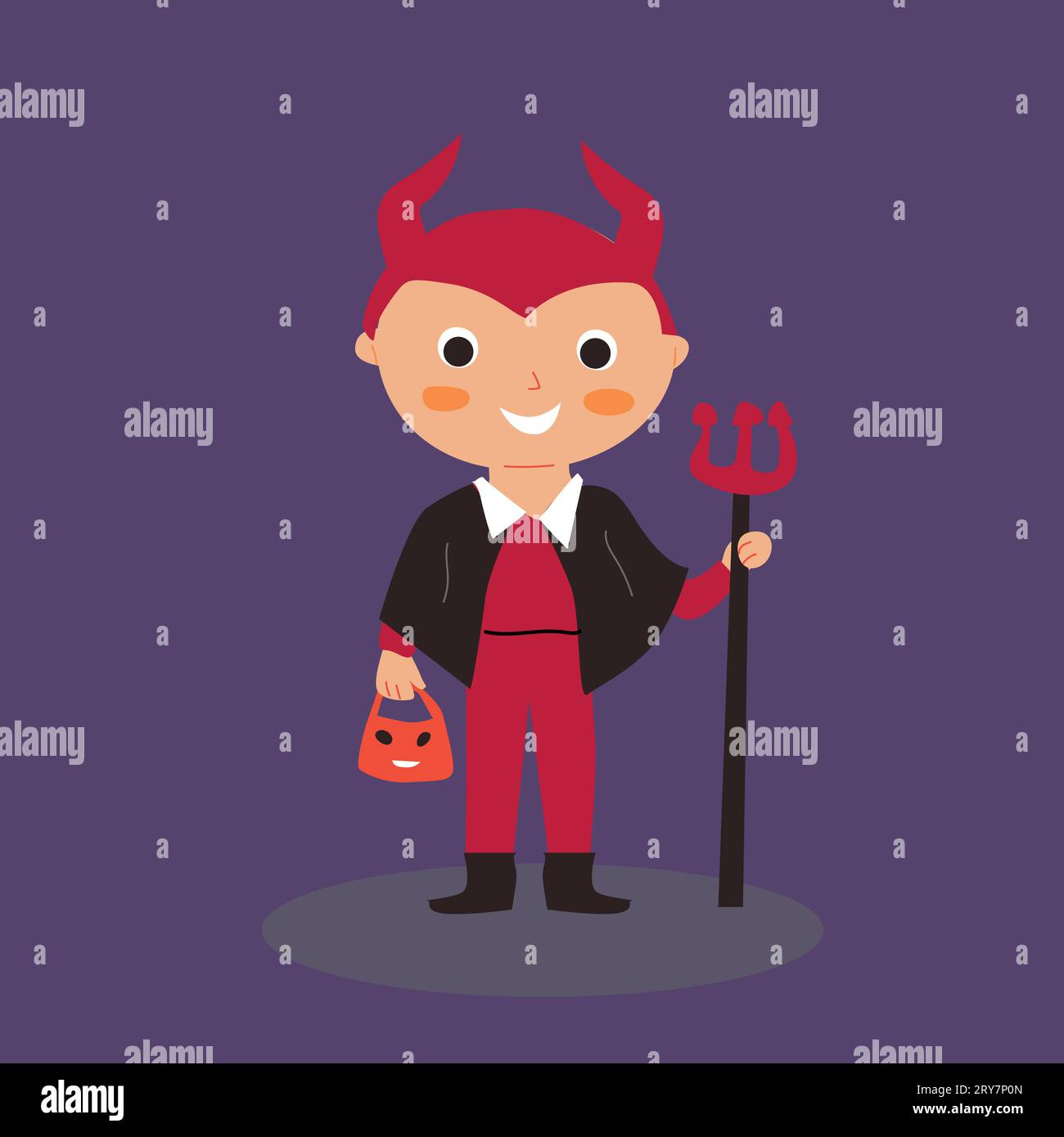 Little devil cartoon illustration hi-res stock photography and images ...